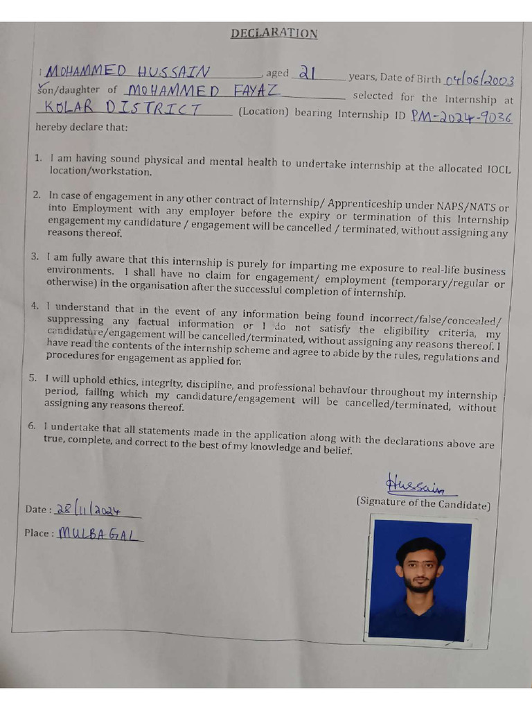 Declaration Form | PDF