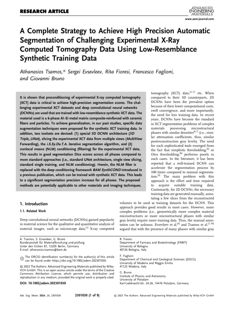 High Precision XCT Segmentation Strategy | PDF | Image Segmentation | Ct Scan
