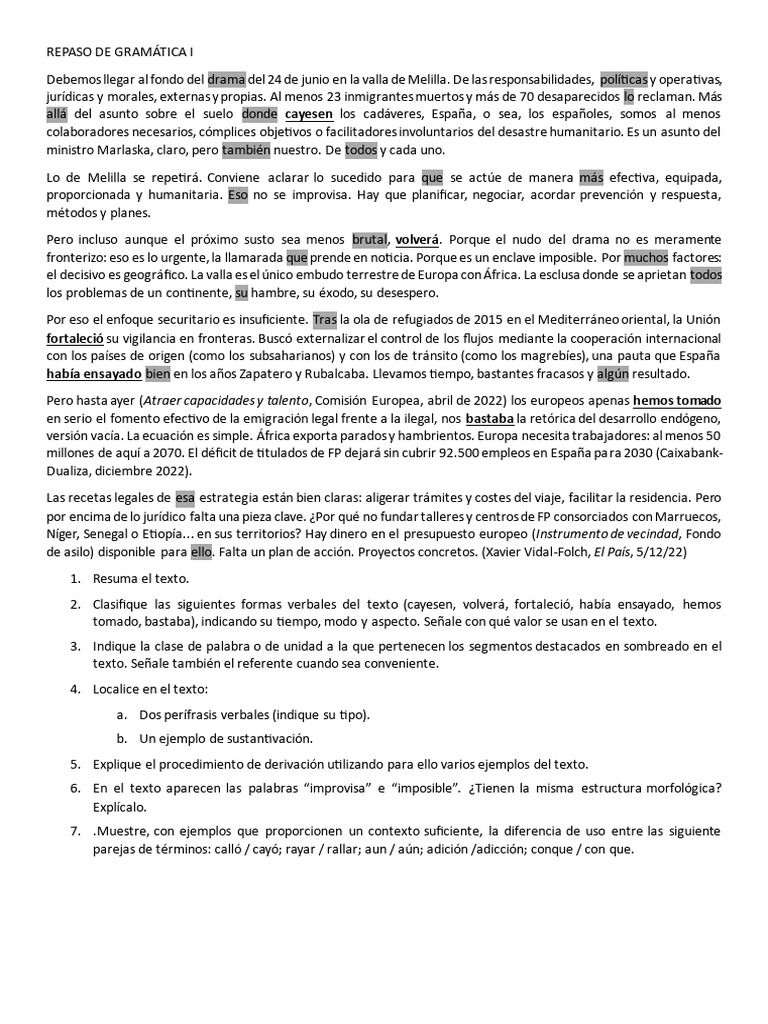 repaso-de-gramatica-i | PDF