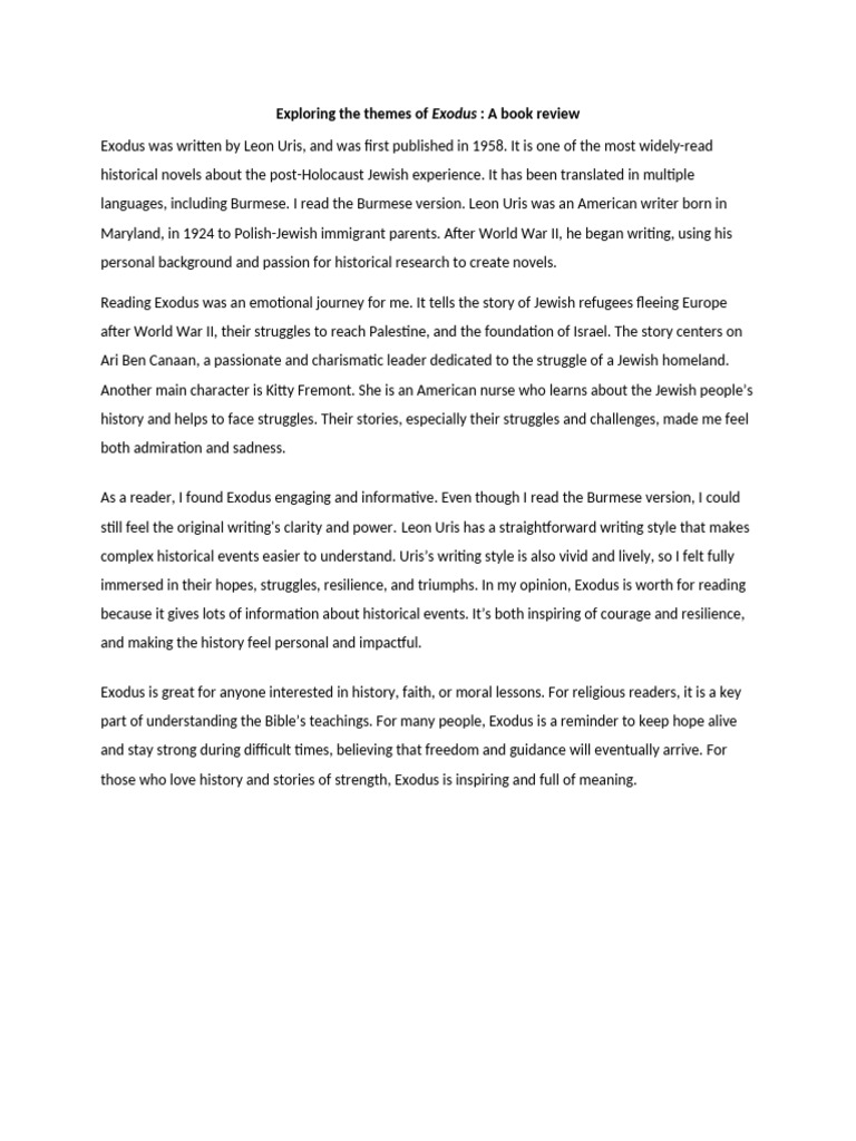 Exploring The Themes of Exodus | PDF