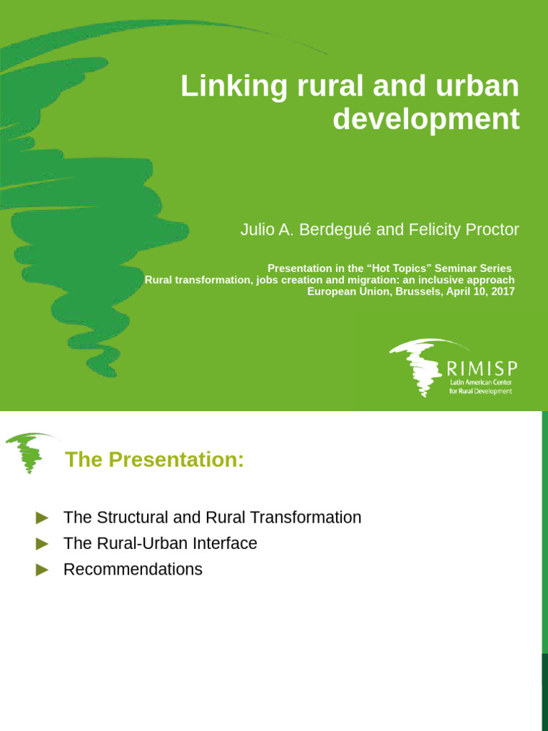 Enhancing Rural-Urban Development Linkages | PDF | Urbanization | Economies