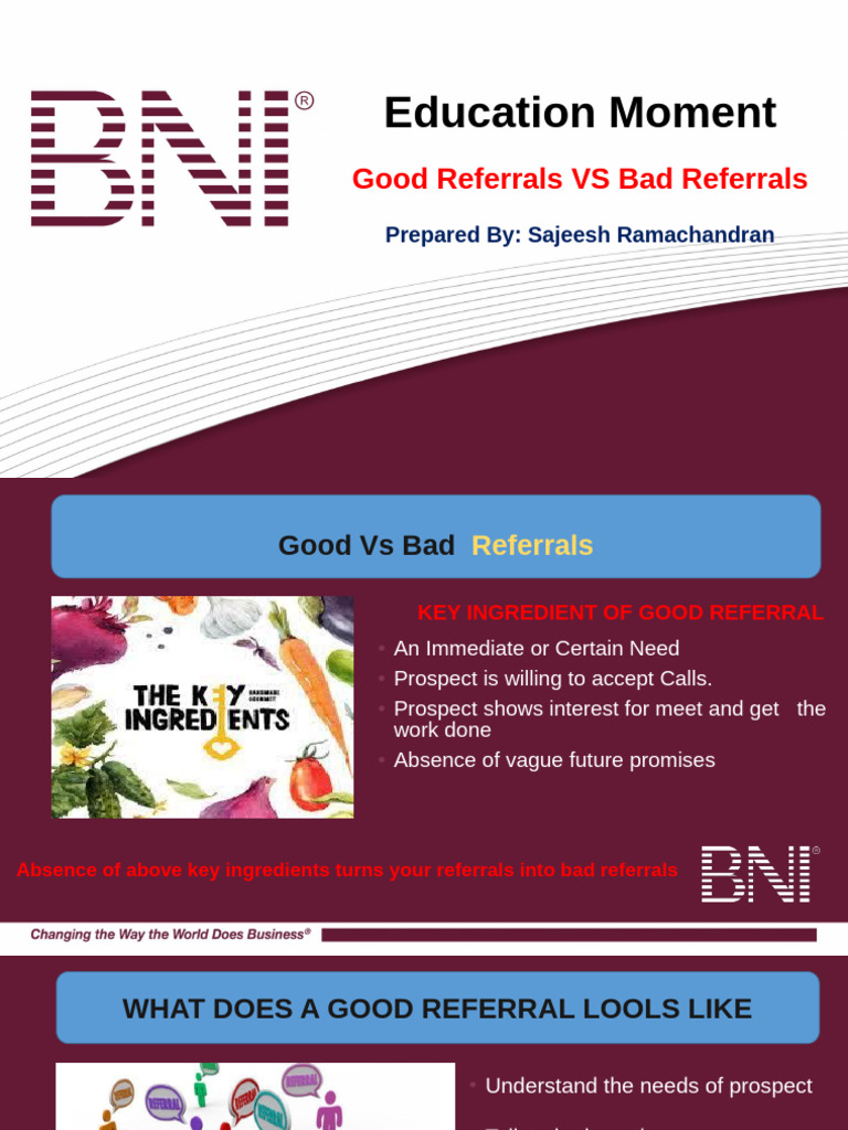 Good vs Bad Referrals Explained | PDF