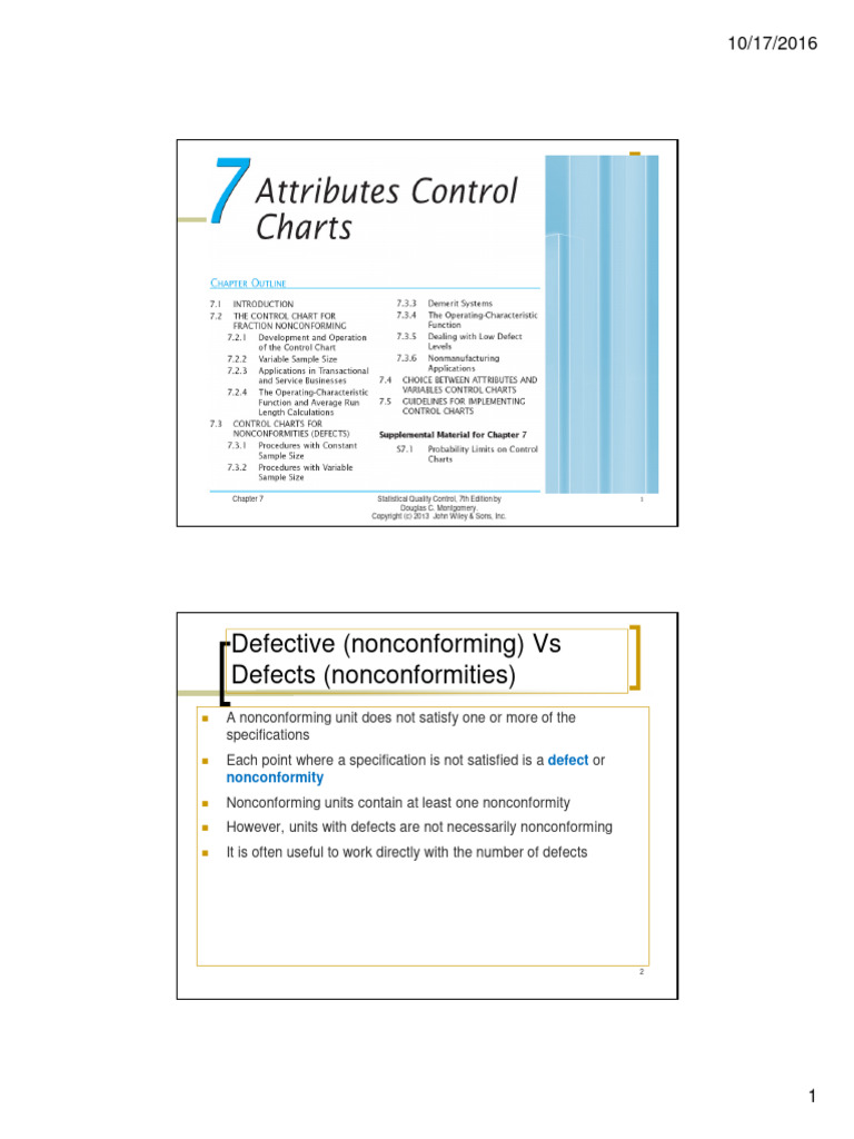 5 Attribute Control Charts (3) | PDF | Statistics | Statistical Analysis