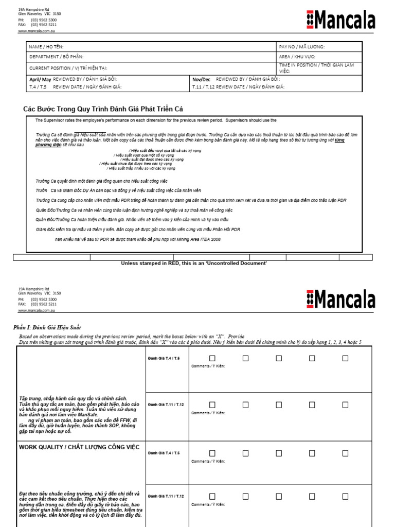 PDR performance review | PDF