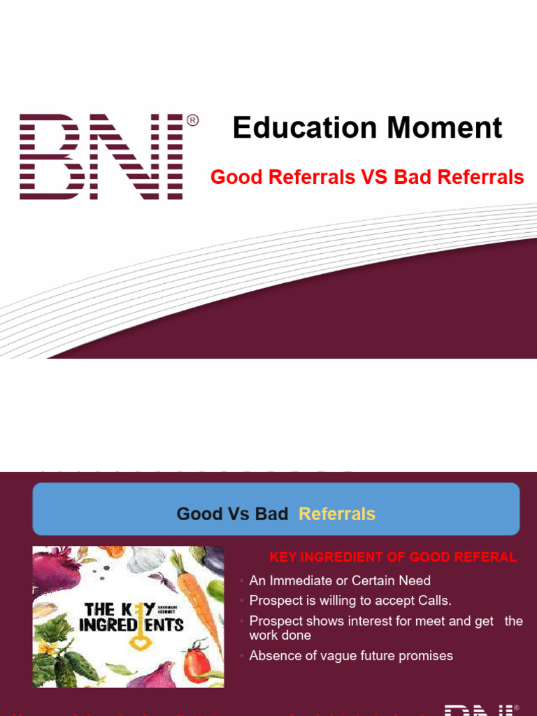 Good vs Bad Referrals Explained | PDF