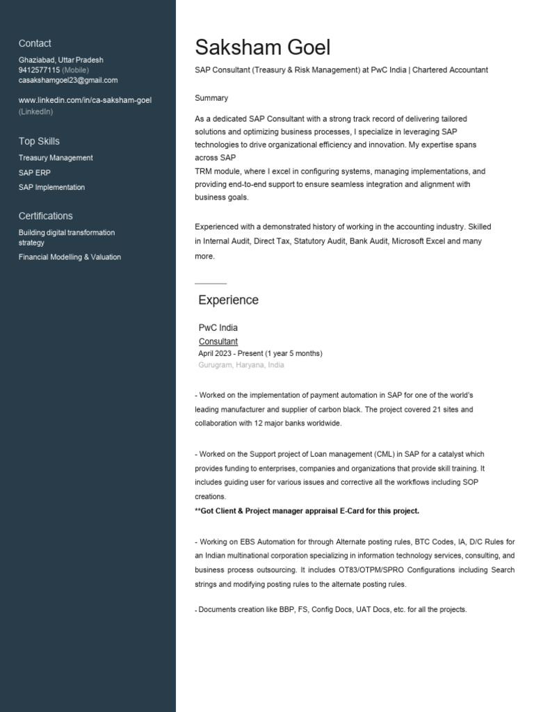 Saksham CV | PDF | Economies | Business