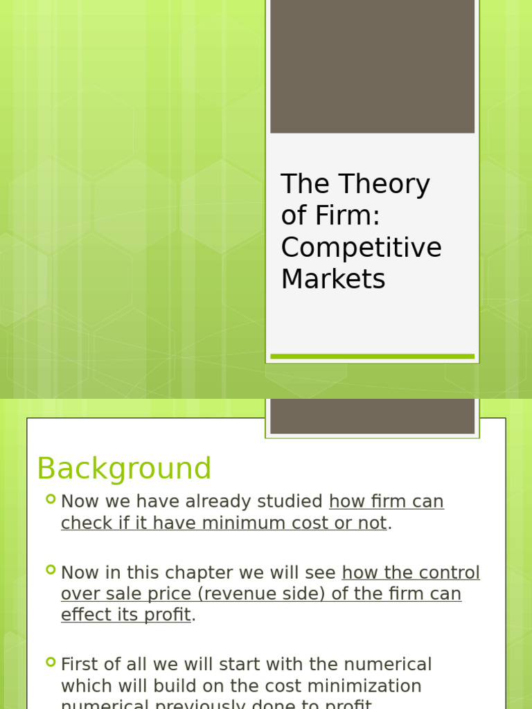 Chapter 7 - Competitive Markets | PDF | Profit (Economics) | Prices