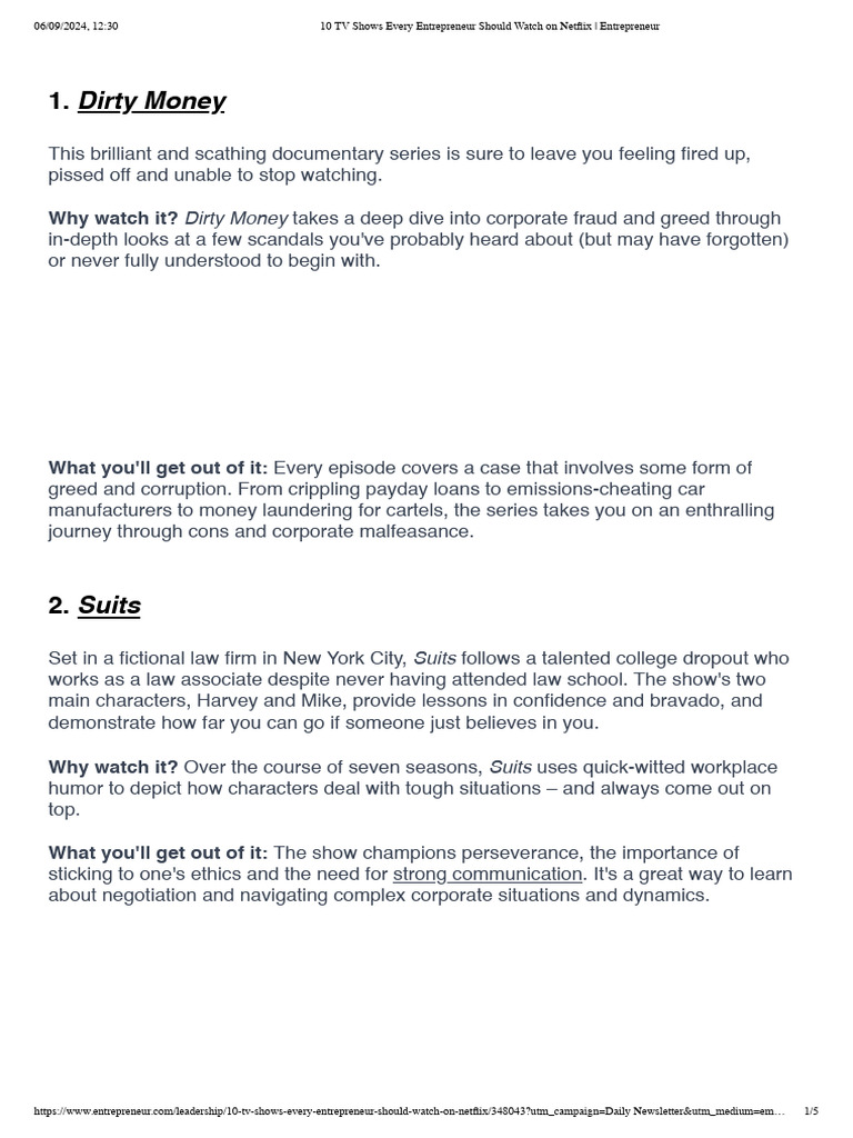 10 TV Shows Every Entrepreneur Should Watch On Netflix - Entrepreneur ...