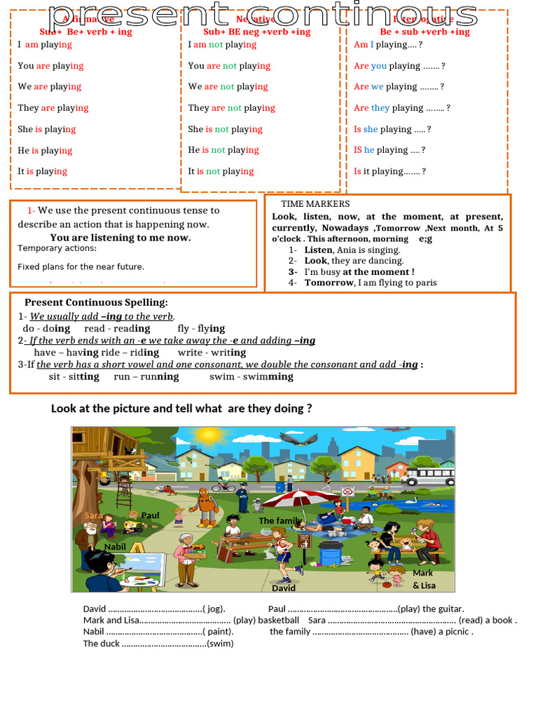 present-continous-part 1 | PDF | Languages | Foreign Language Studies