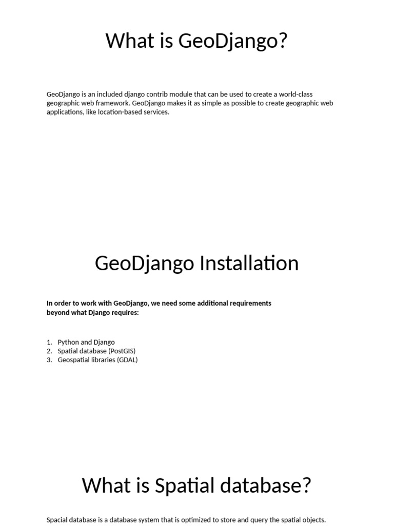 Geodjango Presentation | PDF