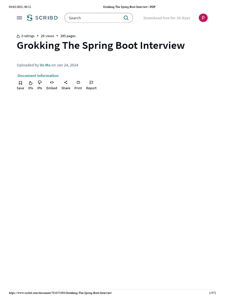 Grokking The Spring Boot Interview - PDF | PDF | Image Processing | Graphics