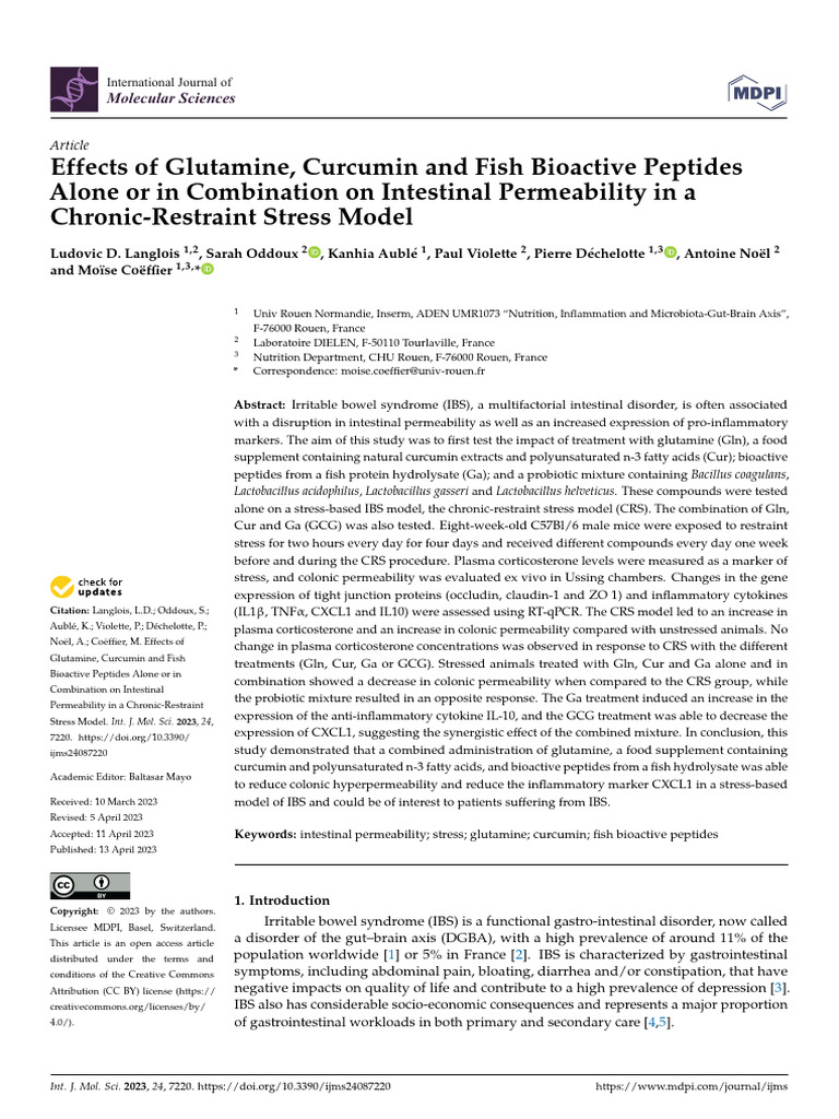Glut Amina 2023 | PDF | Irritable Bowel Syndrome | Gastroenterology