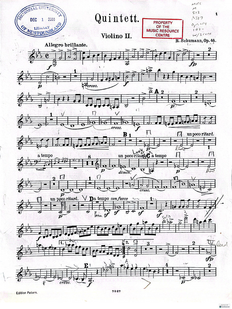 Schumann Quintet | PDF