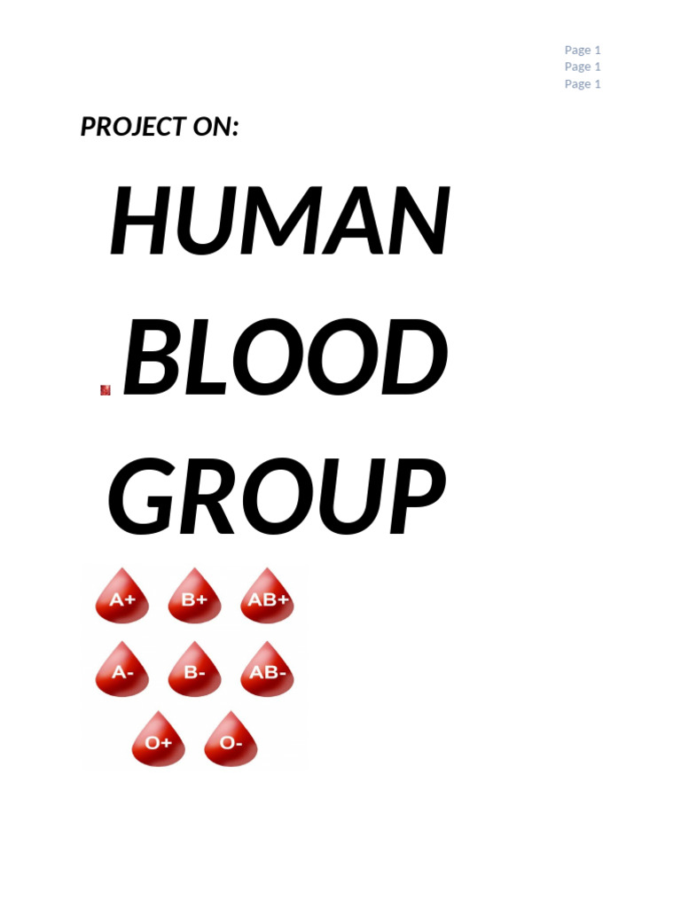 Project On | PDF | Blood Type | Blood