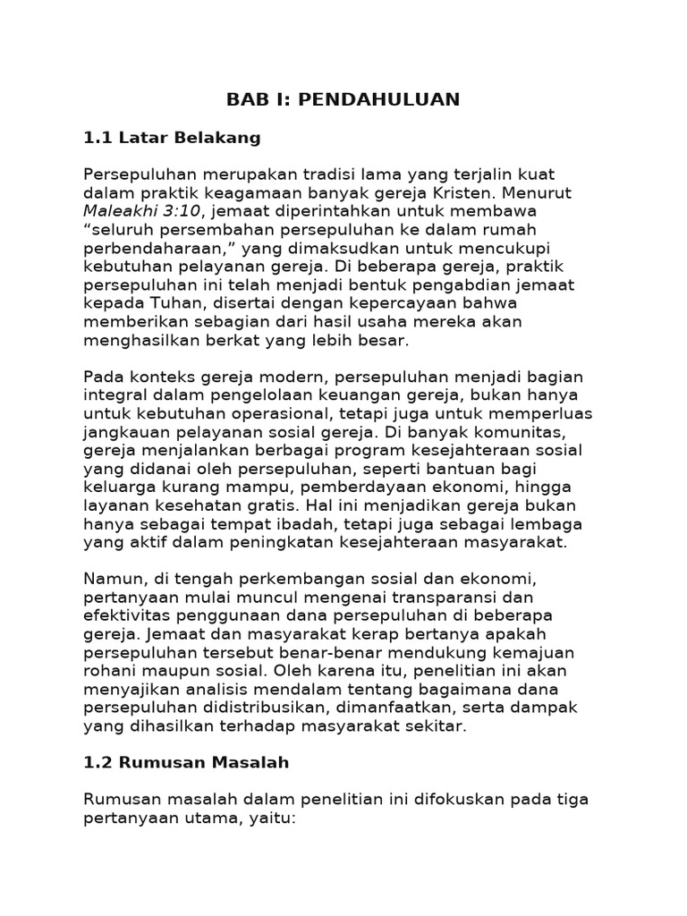 Penelitian Persepuluhan | PDF