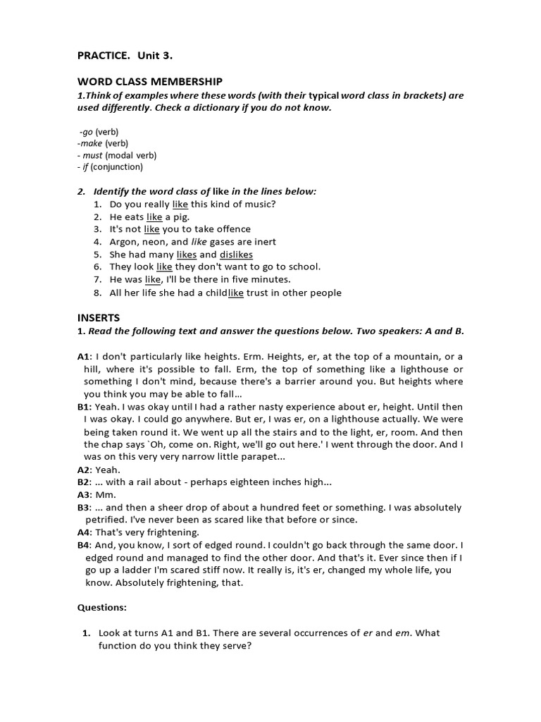 UNIT 3.Practice (1) | PDF | Linguistics