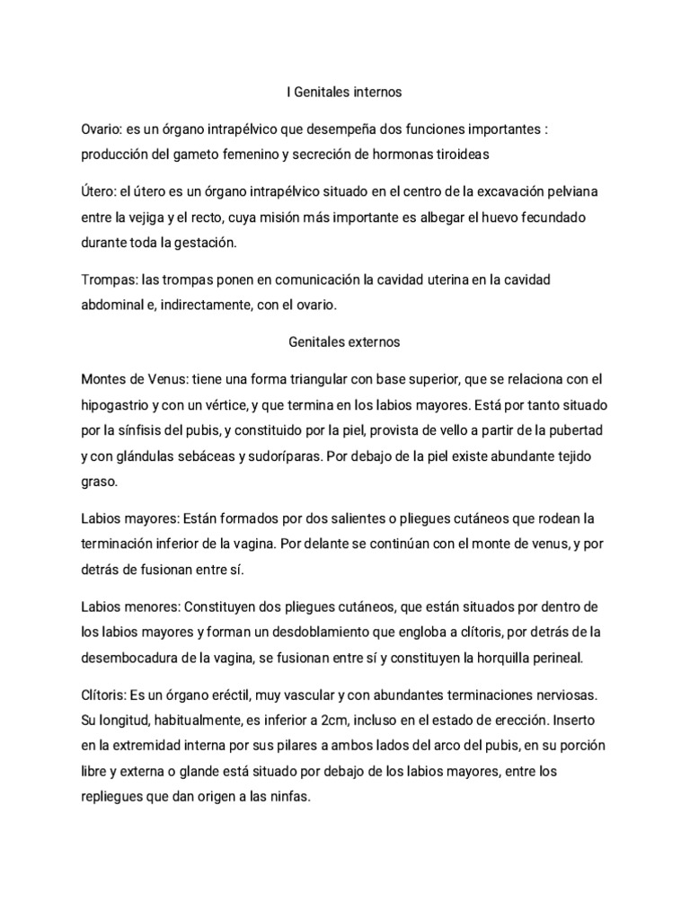 Genitales inter-WPS Office | PDF | Vagina | Labios