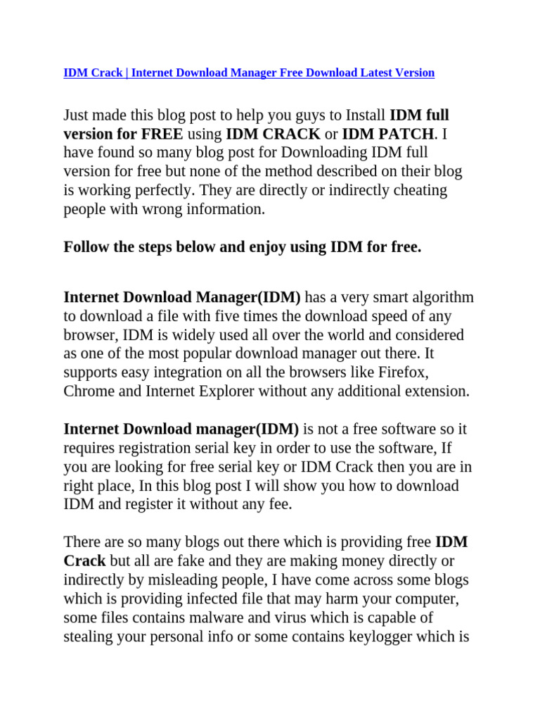 IDM Crack | PDF | Windows Registry | Malware