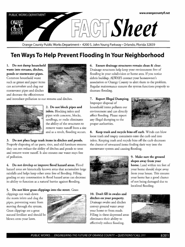 Prevent Flooding: 10 Essential Tips | PDF | Flood | Stormwater