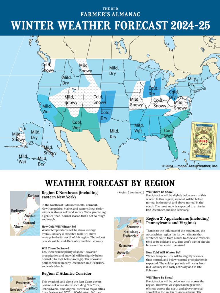 2024 25 Winter Travel Weather Maps | PDF | Snow | Rain