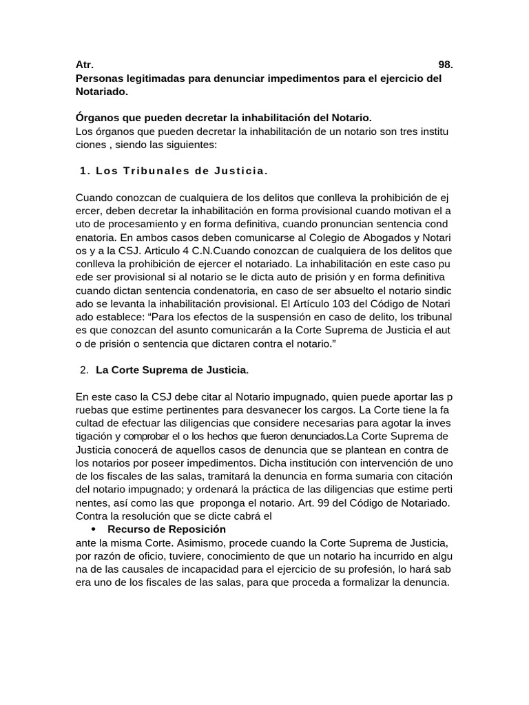 Representación notarial | PDF | Judicaturas | Ley Pública