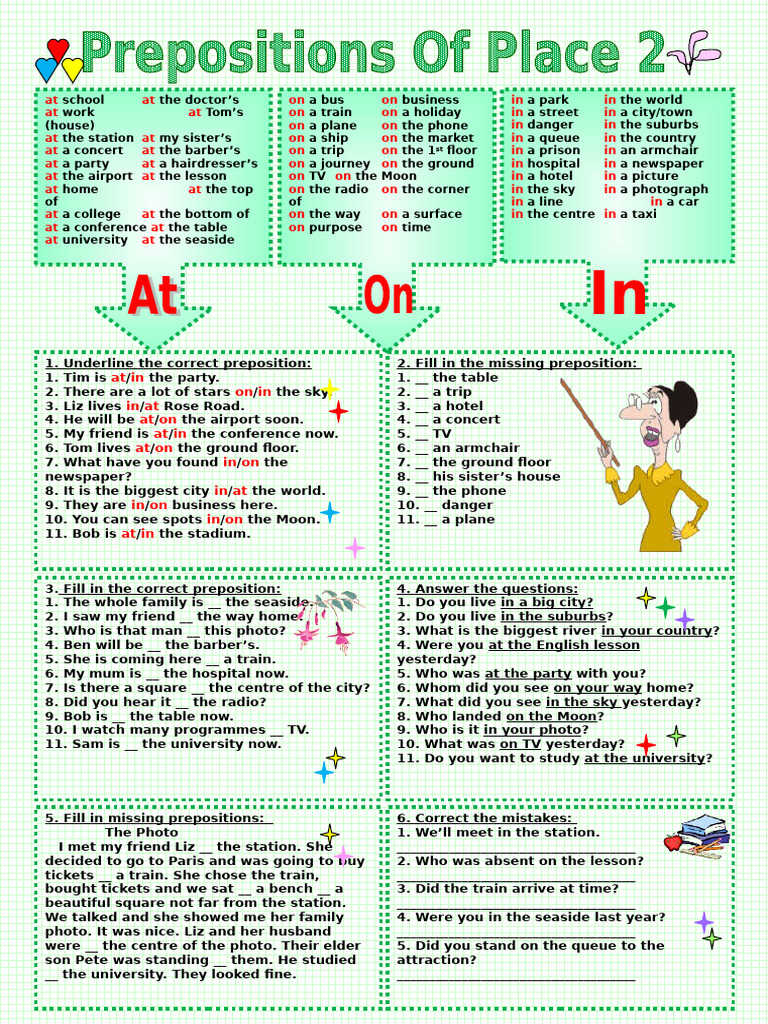 Prepositions of Place2 | PDF