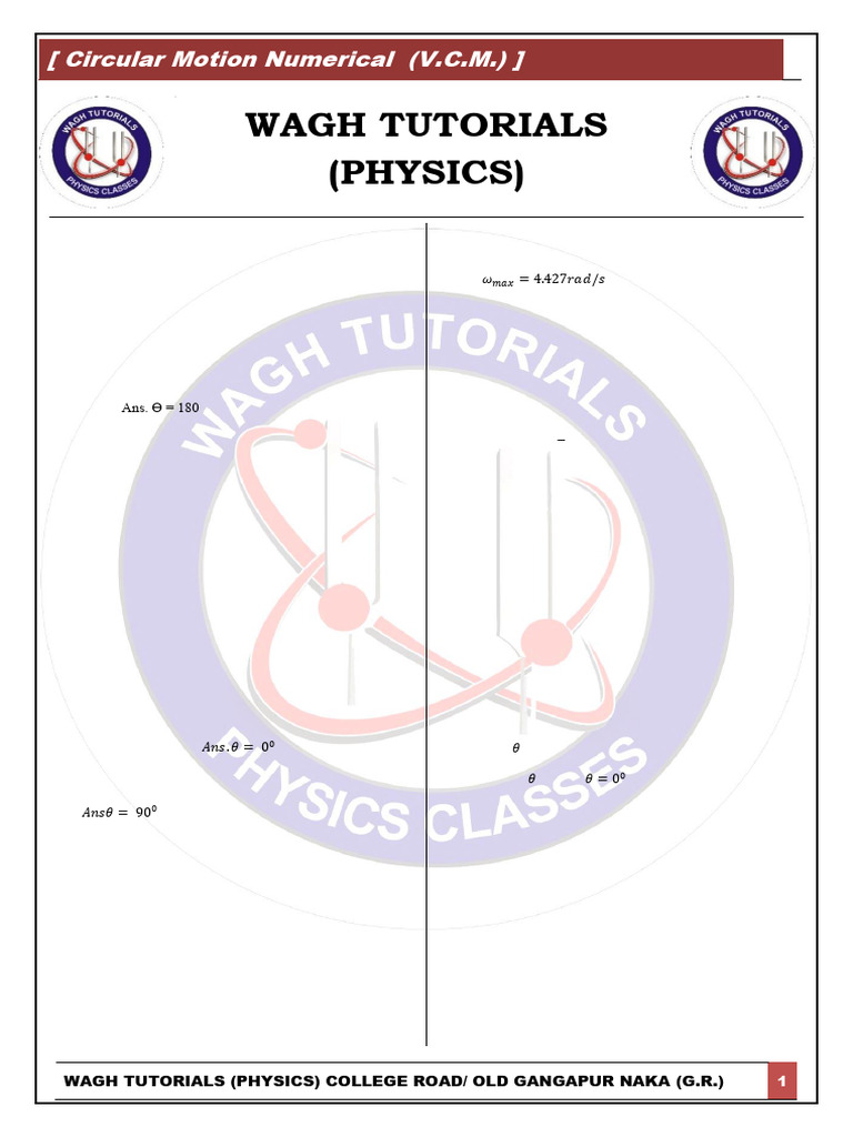 Circular Motion VCM | PDF | Acceleration | Rotation Around A Fixed Axis