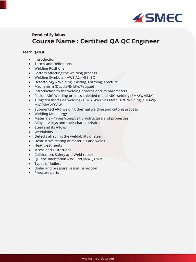 Certified QAQC Engineer | PDF