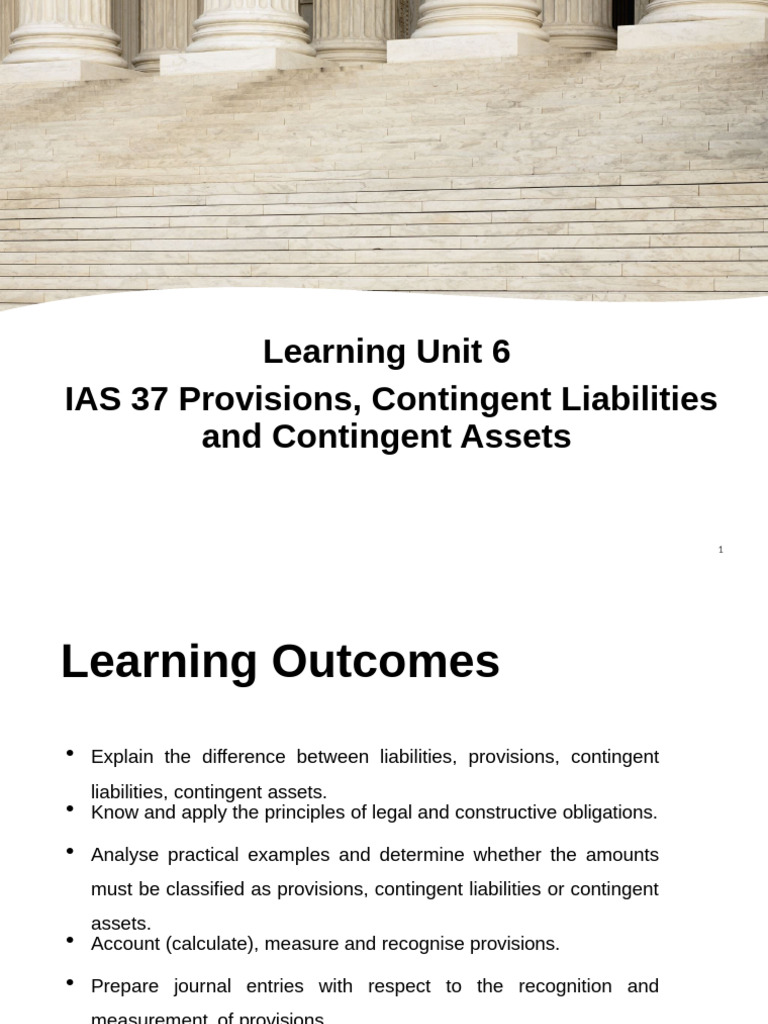 LU 6 IAS 37 Provisions | PDF | Liability (Financial Accounting) | Business