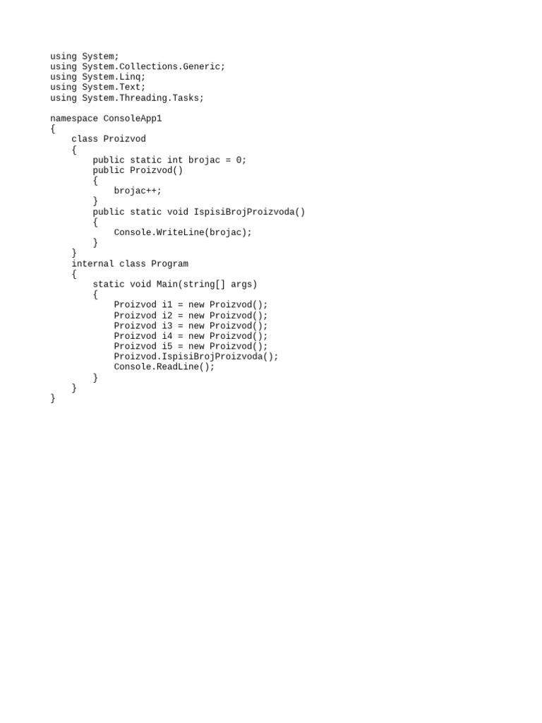 Zadatak 11 Objektno | PDF