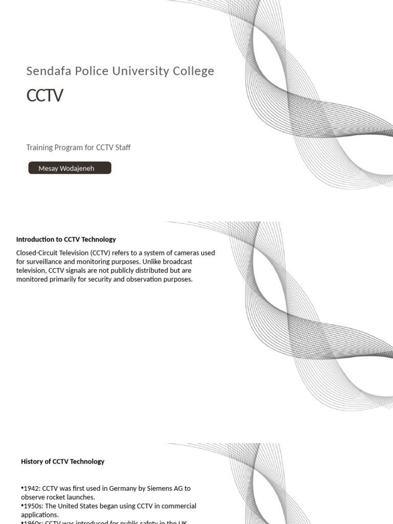 CCTV history | PDF | Camera Lens | Closed Circuit Television