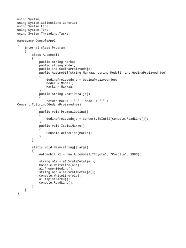 zadatak 4 objektno | PDF