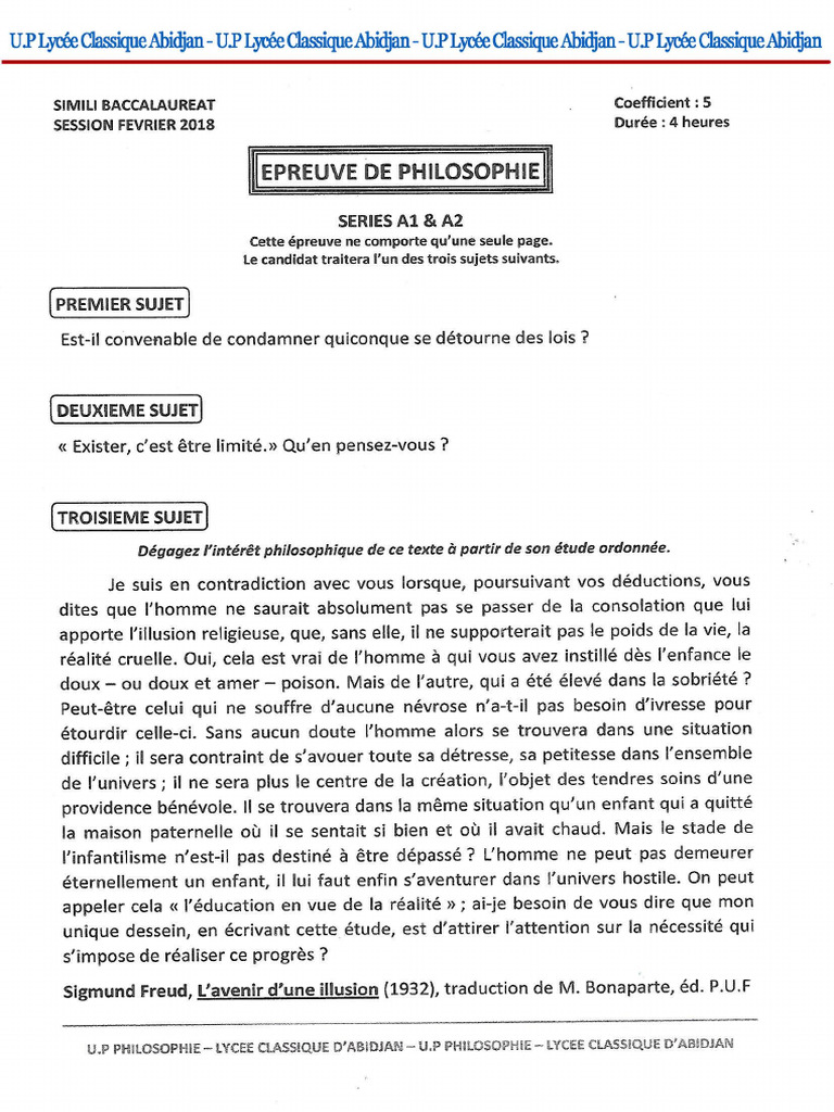 Philo a Bac 2018 | PDF
