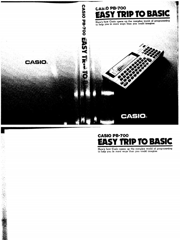 Casio PB-700 - Easy Trip to BASIC | PDF