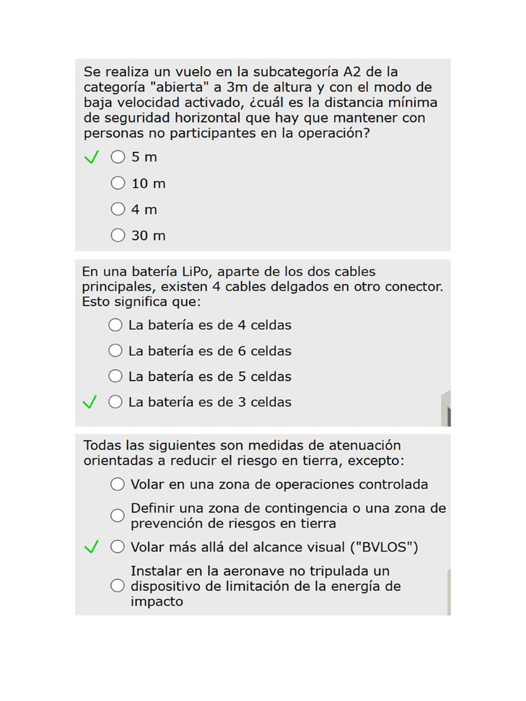 Test Piloto Drones a2 Nº 1 | PDF