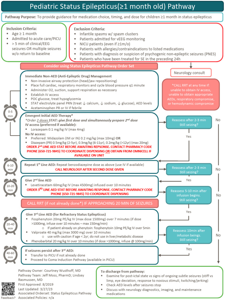 Pediatric Status Epilepticus Management Guide | PDF | Clinical Medicine ...