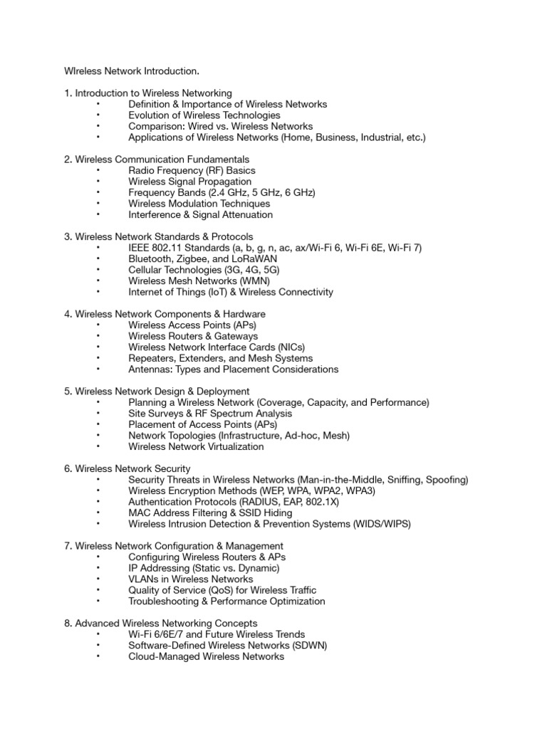 Wireless Training | PDF | Ieee 802.11 | Computer Network
