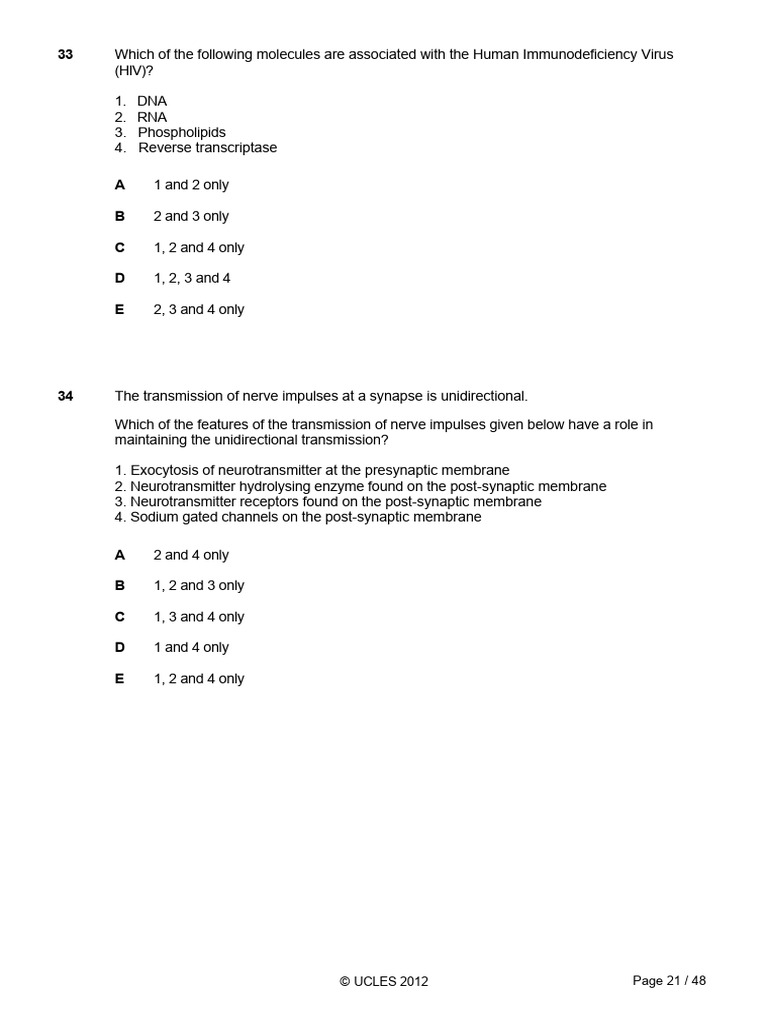 Imat Past Paper 2014 - Part5 | PDF | Cell (Biology) | Base Pair