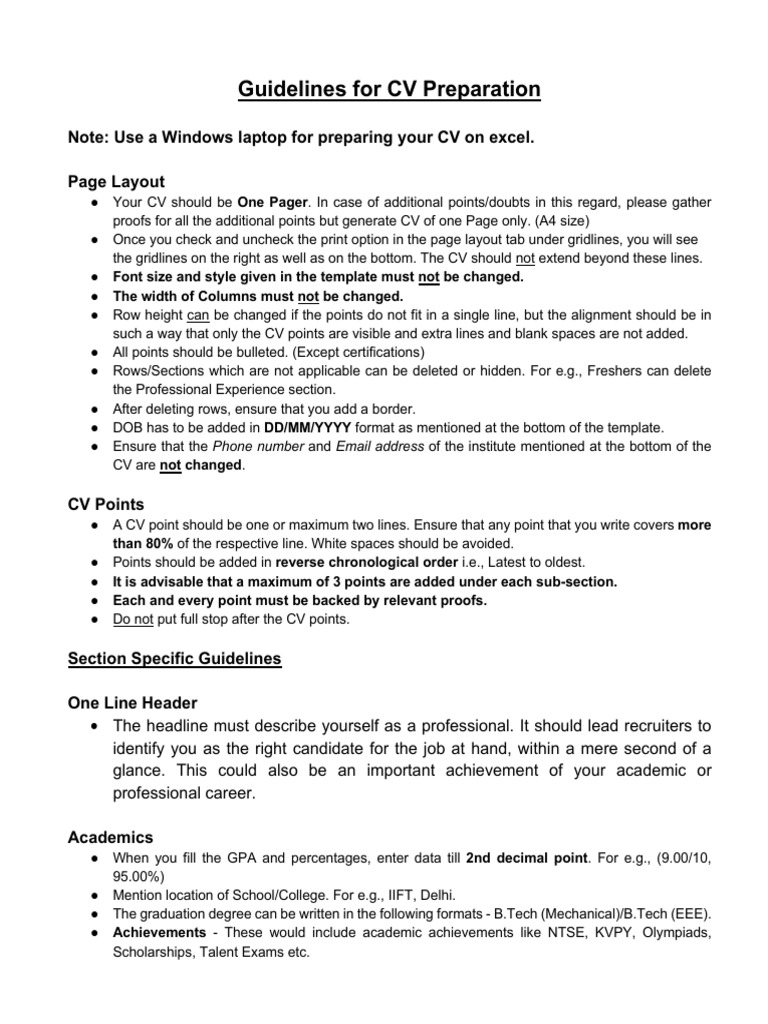 IIFT CV Instructions_2022-24 | PDF | Computing