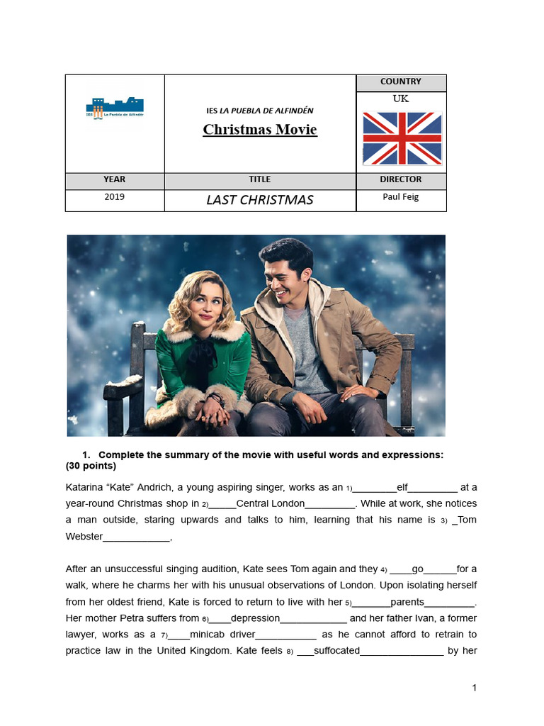 Last Christmas - Christmas Worksheet | PDF