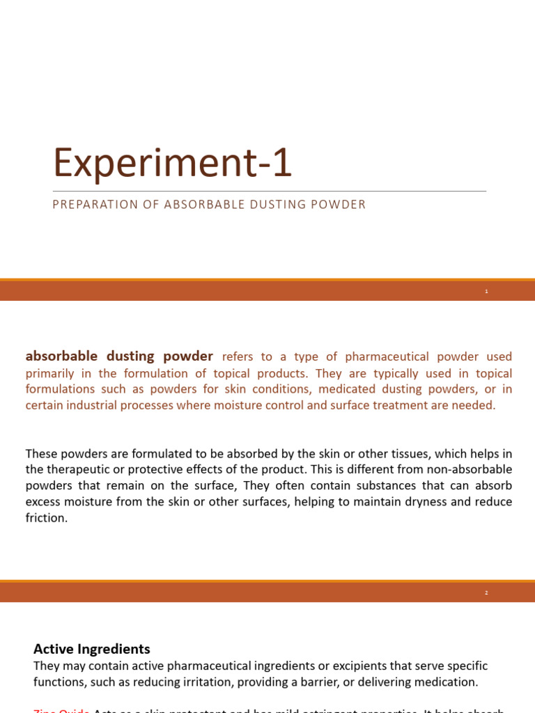 Experiment-1.pptx industrial | PDF | Topical Medication