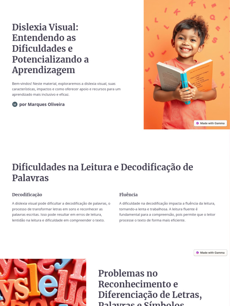 Dislexia Visual Entendendo As Dificuldades e Potencializando A ...