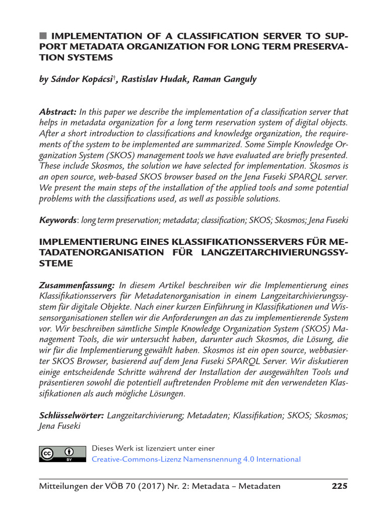 Implementation of A Classification Server To Suppo | PDF | Resource Description Framework | Metadata