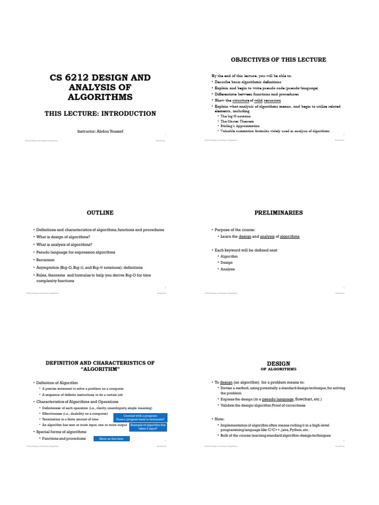 Merged Lectures Pdf Parameter Computer Programming Algorithms