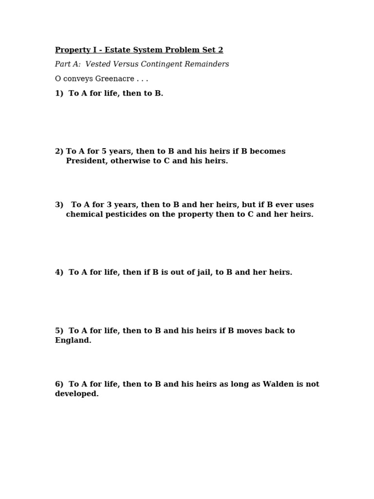 Problem Set 2 - Estate System | PDF