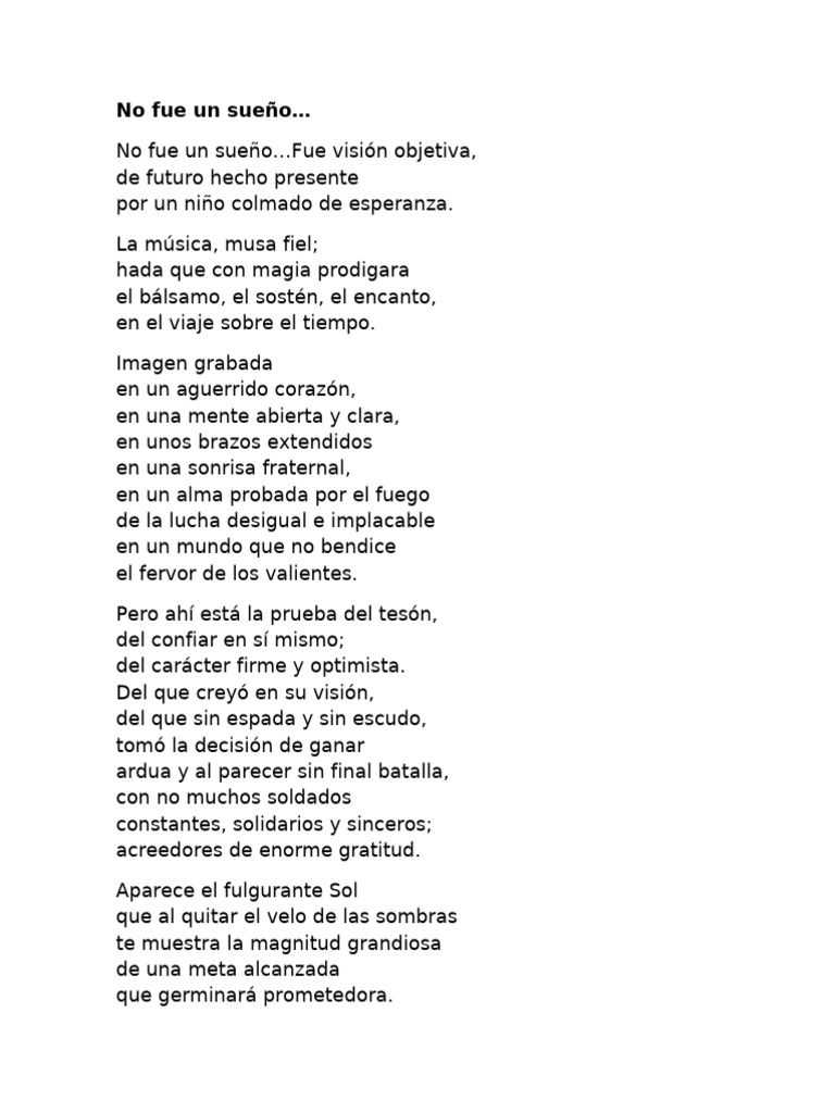 No Fue Un Sueño | PDF