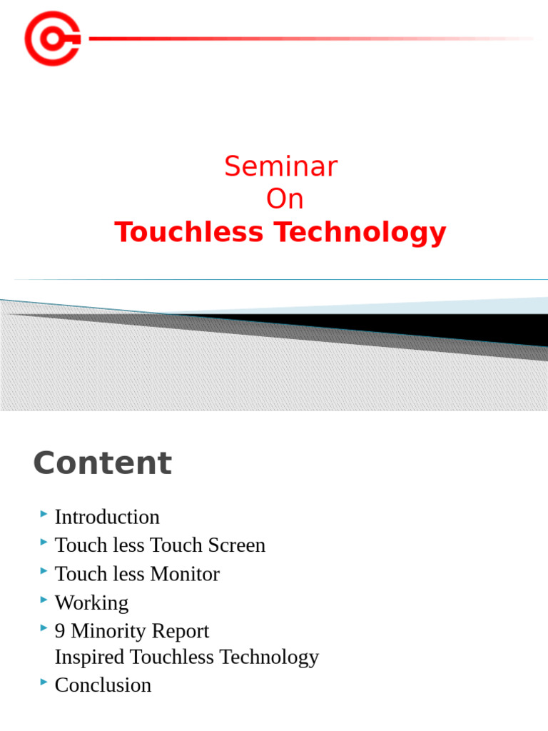 Touchless Touch Screen Technology | PDF | Touchscreen | Graphical User Interfaces