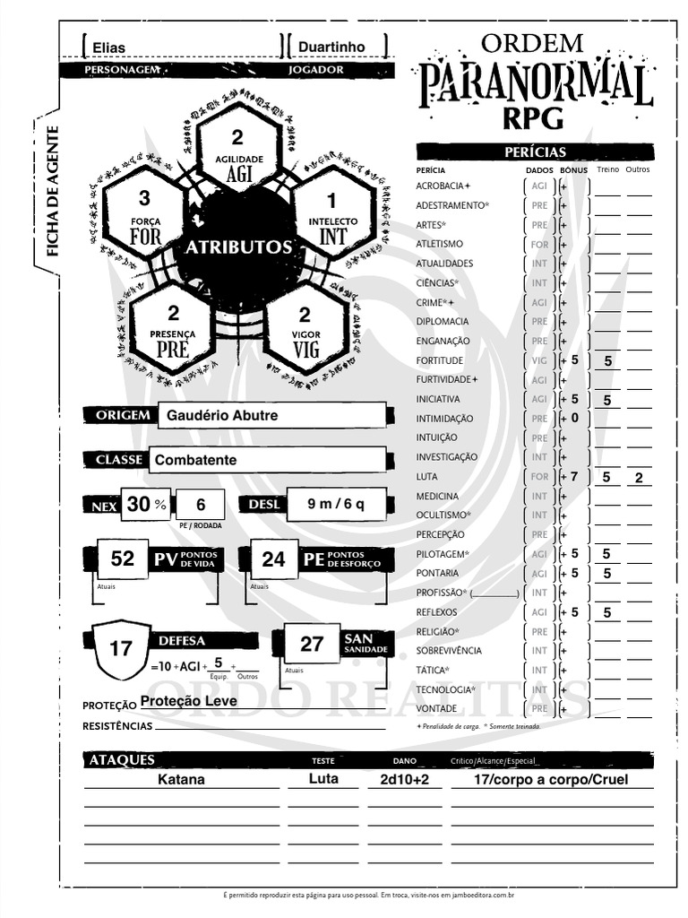 Ficha Ordem Elias Pdf