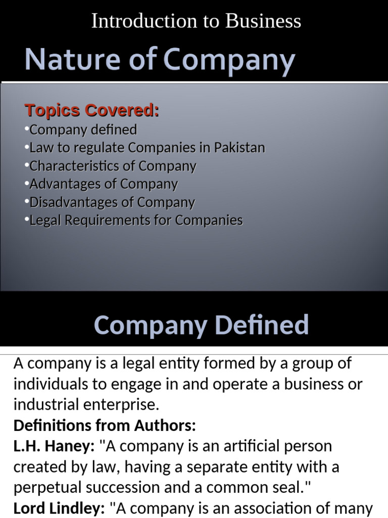 Nature of Company | PDF | Companies | Taxes