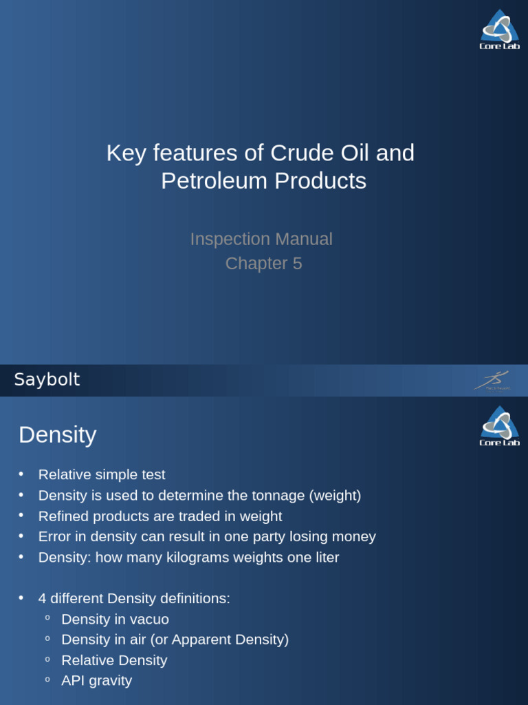 Chpt 5 Key Features | PDF | Density | Diesel Fuel